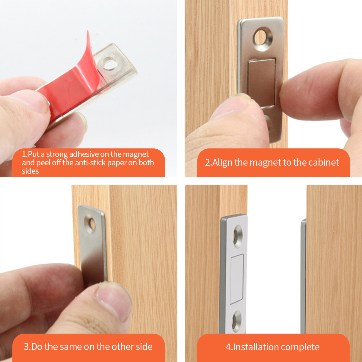 Multi-Purpose Magnet Door Stopper Wardrobe Strong Door Closer Cabinet ...