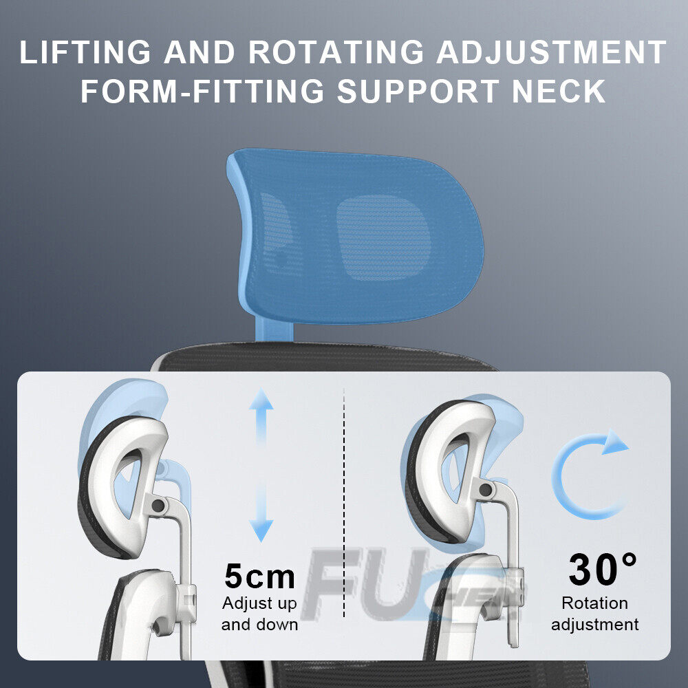 High-back Ergonomic Office Chair Computer Mesh Chair with Lumbar ...