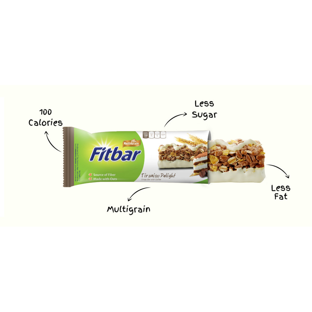 [Buy 3 Free 1] FITBAR Healthy Cereal Bar 1 box 5 bars - Halal, Low ...