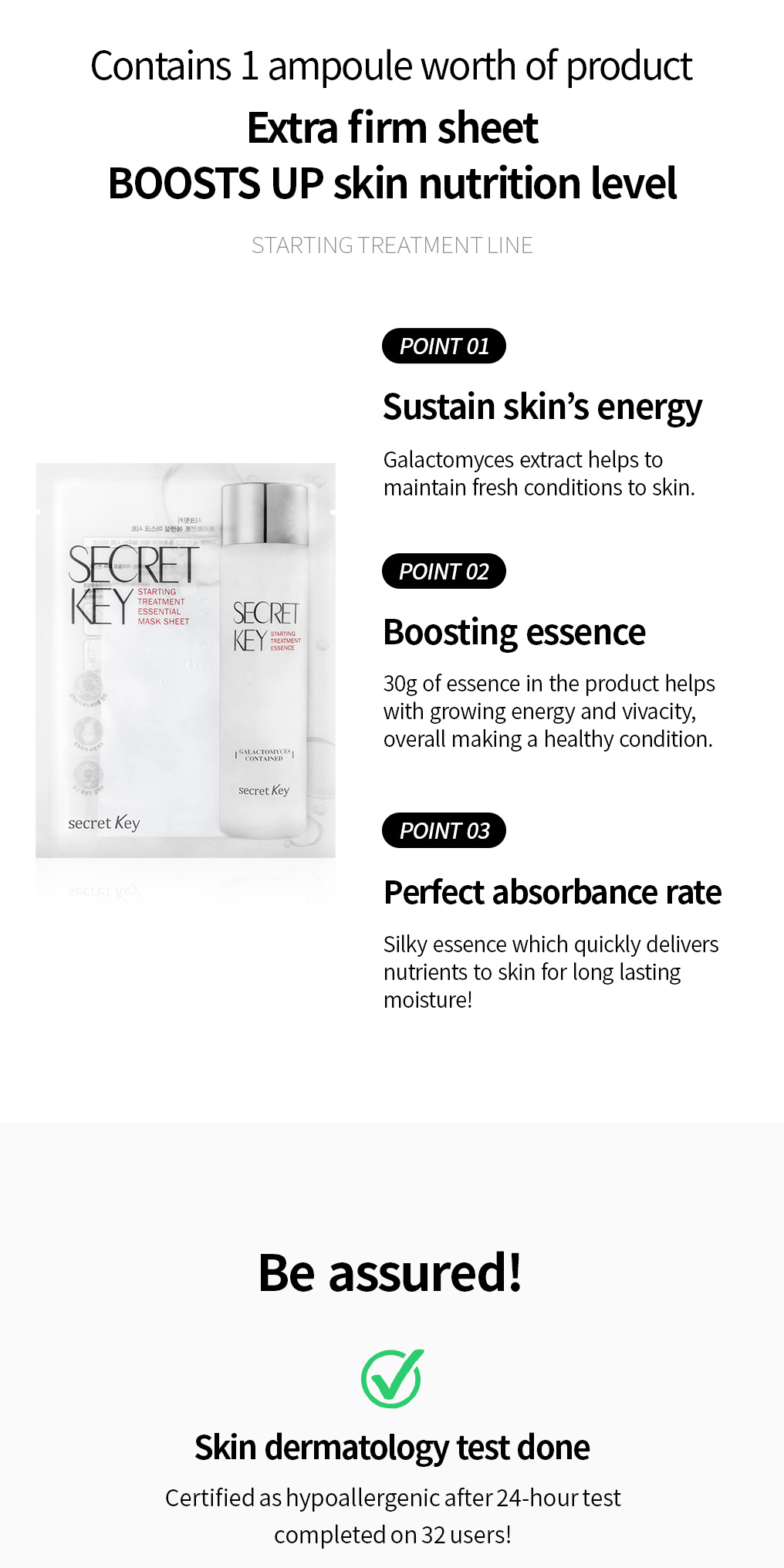 [SECRETKEY OFFICIAL] Starting Treatment Essential Mask Sheet 10p | Shopee Malaysia