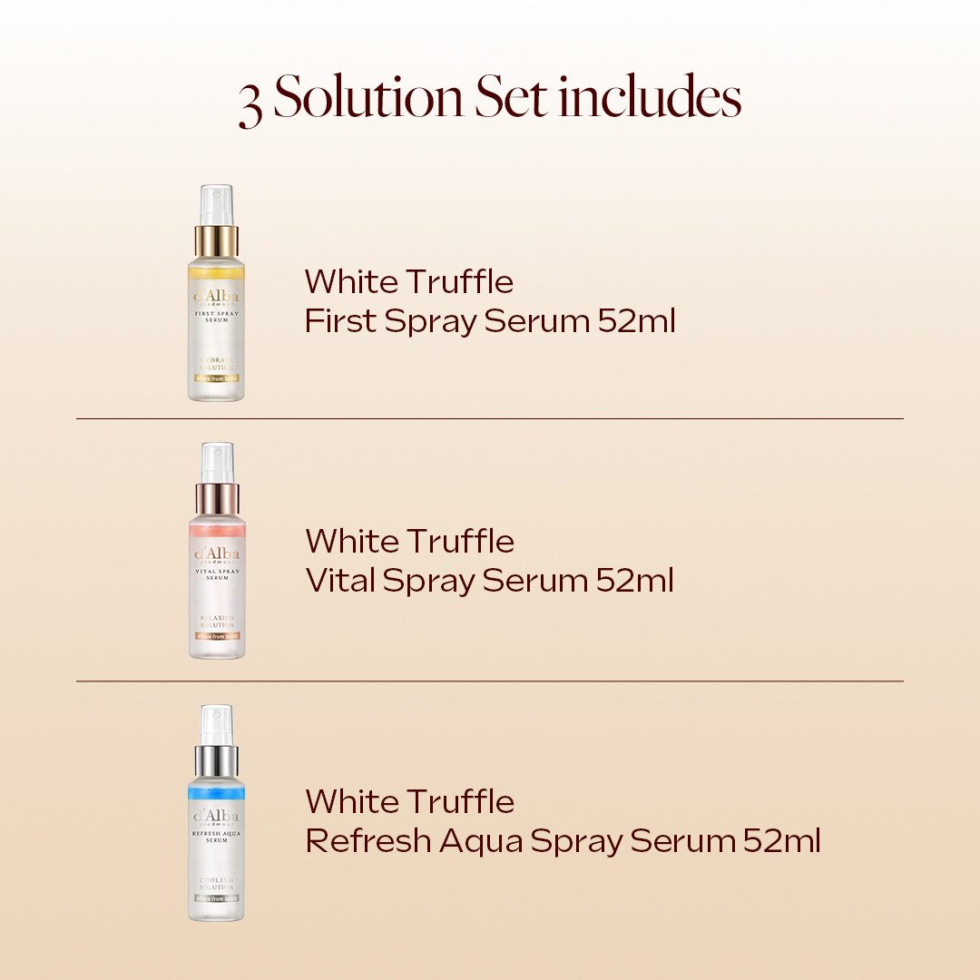[d'Alba Official] New Year Set 3 Solution Spray Serum Gift Set (First ...