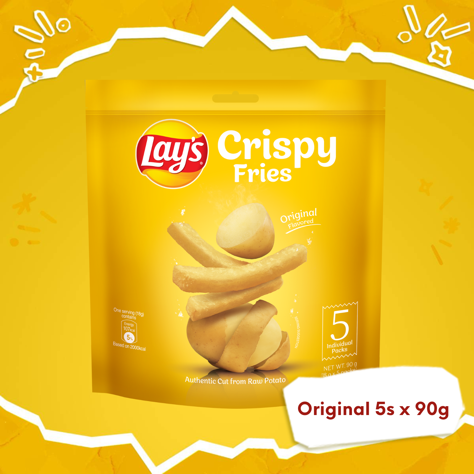 Lay's Fries 5s x 90g (New Packaging) | Shopee Malaysia