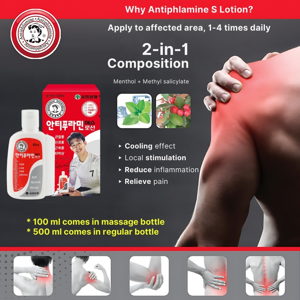 Antiphlamine S Lotion 500ml for muscle pain and inflammation | Shopee ...