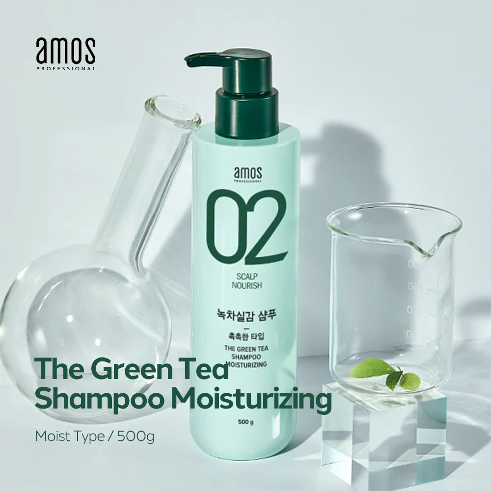[AMOS PROFESSIONAL] THE GREEN TEA SHAMPOO MOISTURIZING 500g | Shopee ...