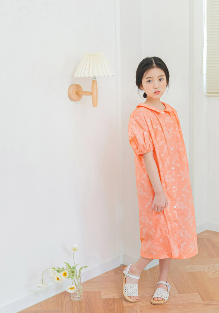 Stylenoriter Rodri Dress for Kids (Orange)- Korean | Shopee Malaysia