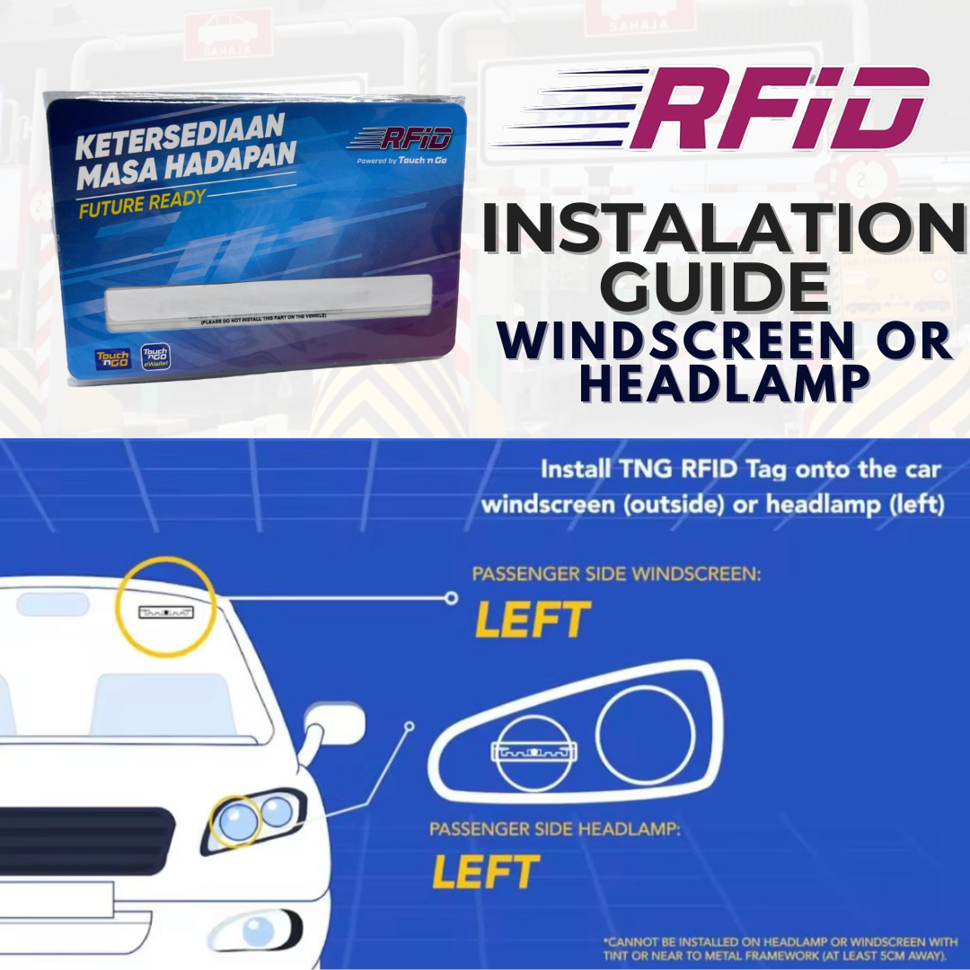 Touch N Go RFID Tag Self Fitment (DIY) Enhanced RFID Tag Holder Toll ...