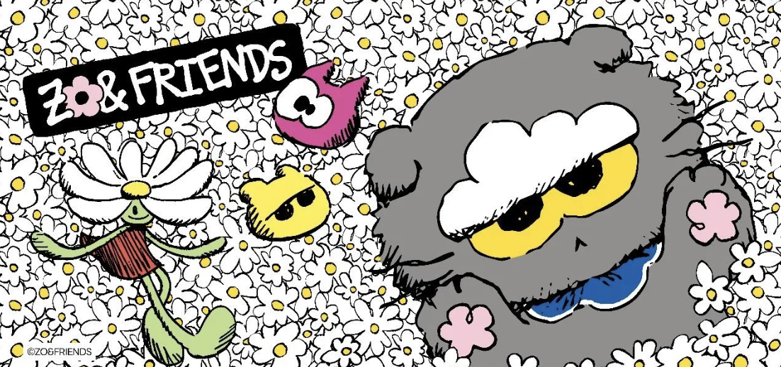 [ZO&FRIENDS] ZoA Sticker Gray | Shopee Malaysia