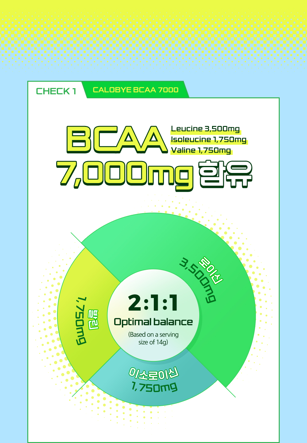 [CALOBYE] BCAA 7000_Lemon flavor (420g, 30servings) | Shopee Malaysia