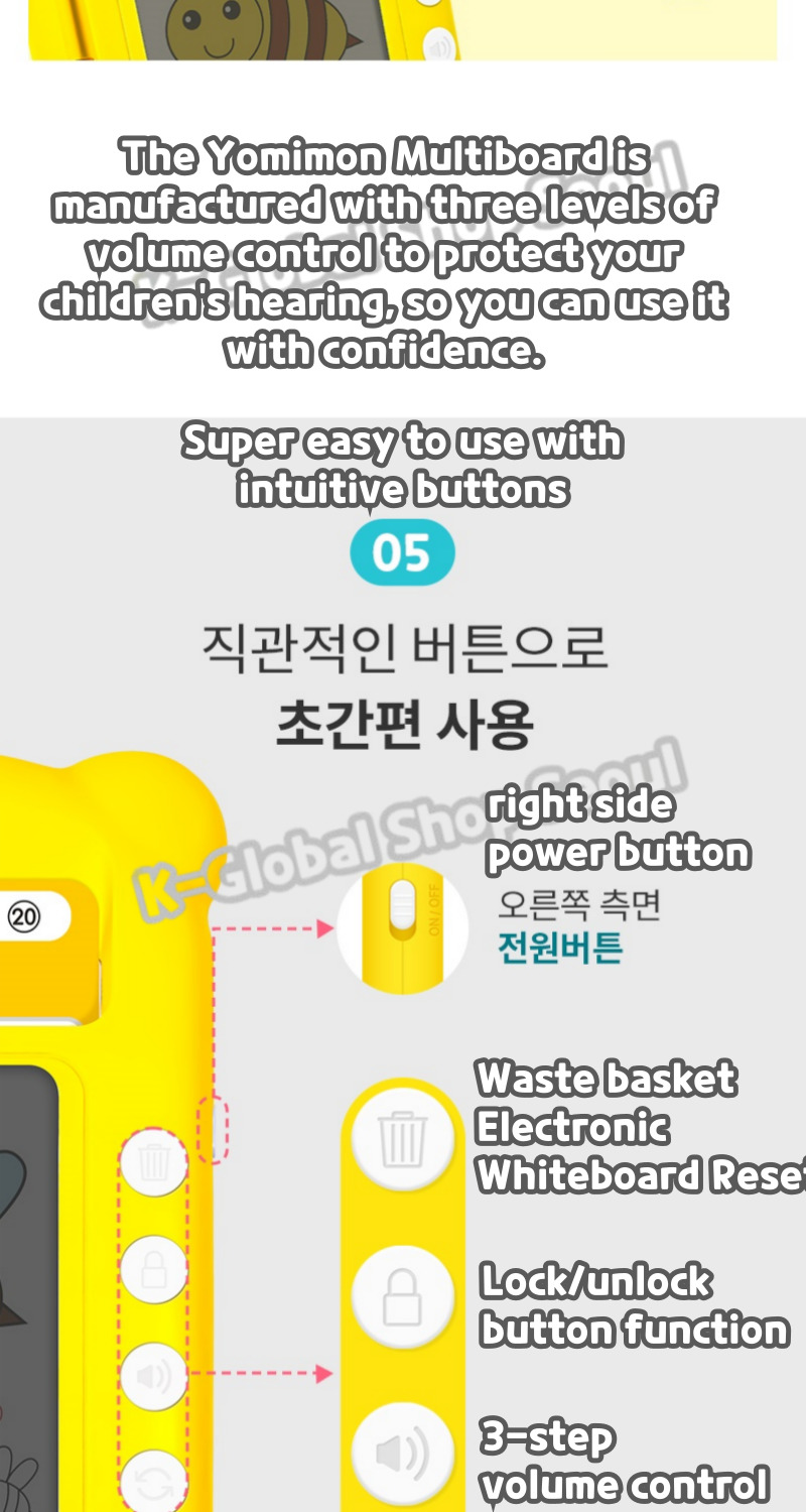 Yomimon All in One Kids Learning Device Electronic Multi Writing Board ...