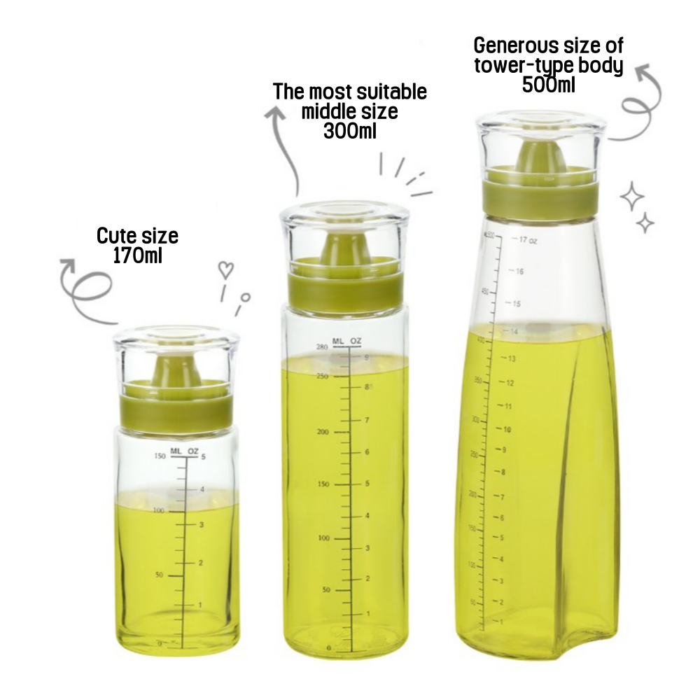 [Sinoglass] Sinoglass new silicone oil bottle 3 types x 3p (170ml, 300ml, 500ml) / seasoning ...