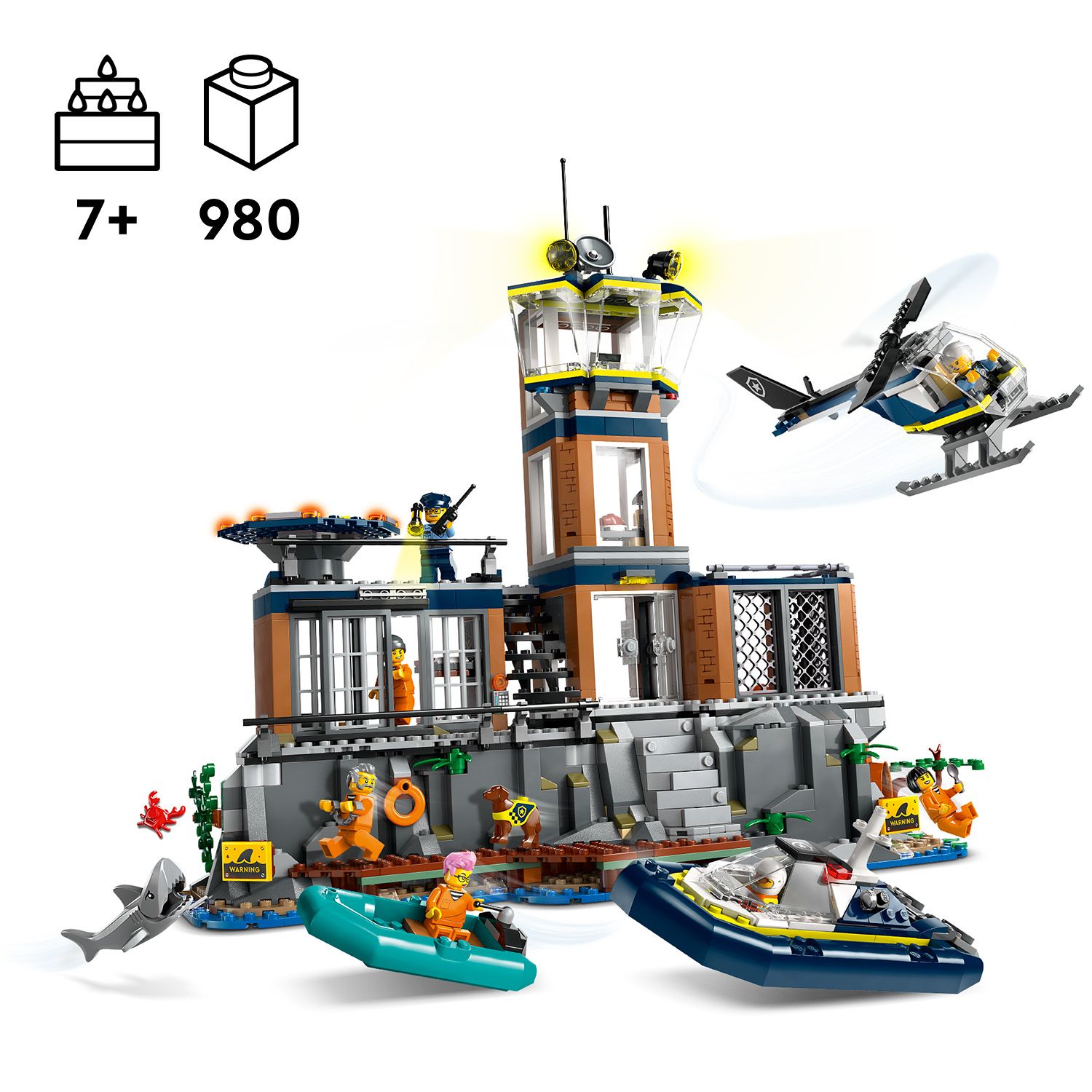 LEGO City 60419 Police Prison Island Building Toy (980 Pieces) | Shopee ...