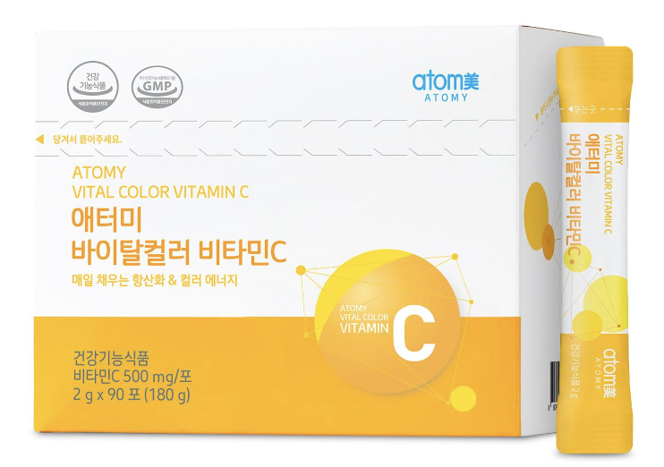 [Atomy Vitamin C] Atomy Vital Color vitamin C 500mg (2g x 90 sticks ...