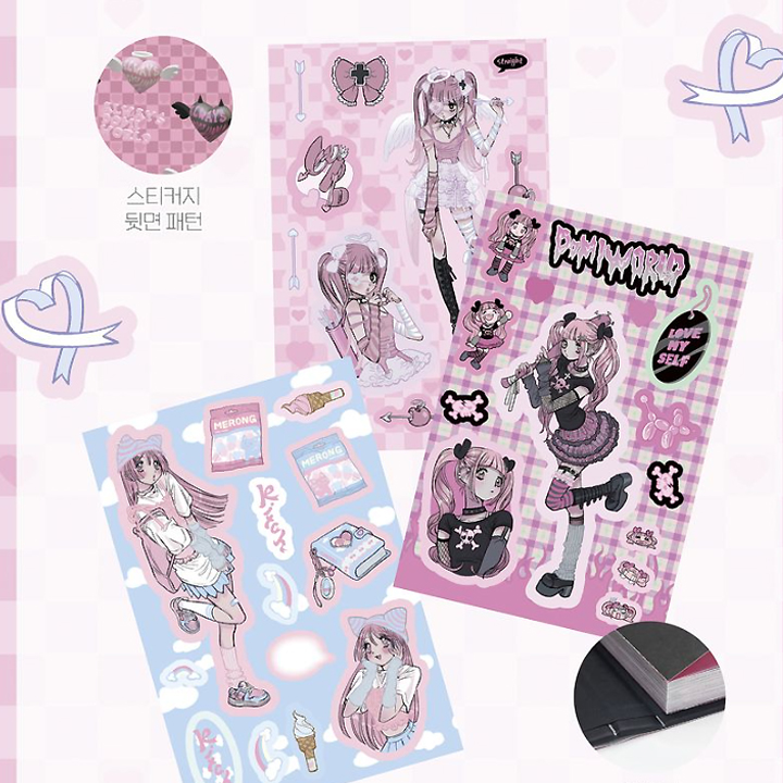 DOMI Vivid Fashion Illust Lab Sticker Book,Korea | Shopee Malaysia