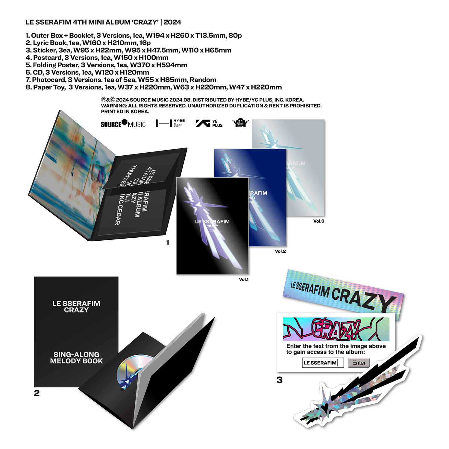 LE SSERAFIM - 4th Mini Album [CRAZY] (Standard ver.) | Shopee Malaysia
