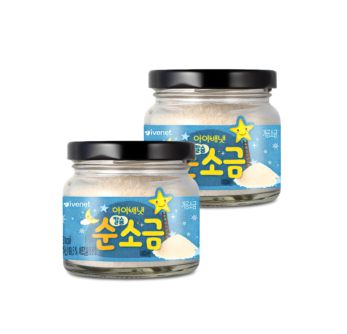 [IVenet] 1+1 Bebe Baby Pure Calcium Salt 130g 2ea (Baby Food / Baby Salt) | Shopee Malaysia