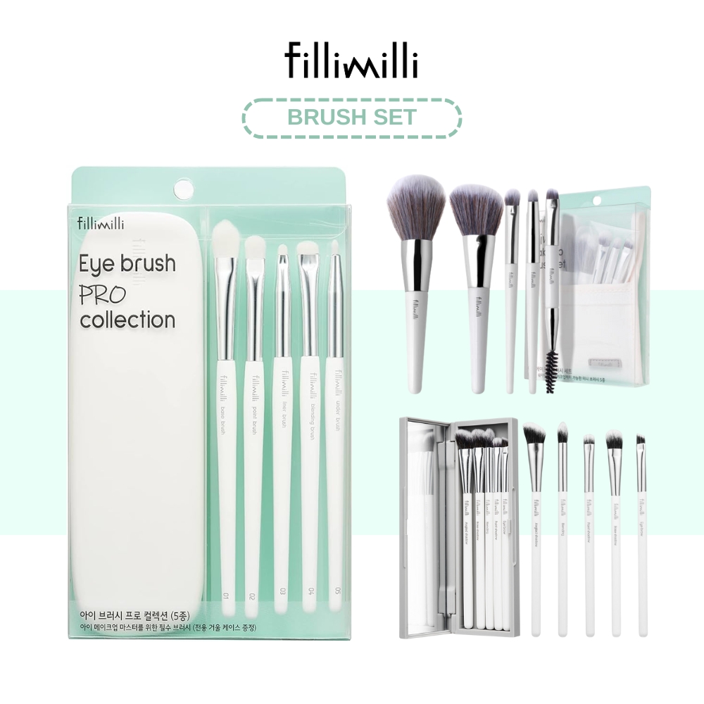 Fillimilli Olive Young Brush Set/Detail Brush Set/Blusher& Foundation Brush Set/Powder Brush Set ...