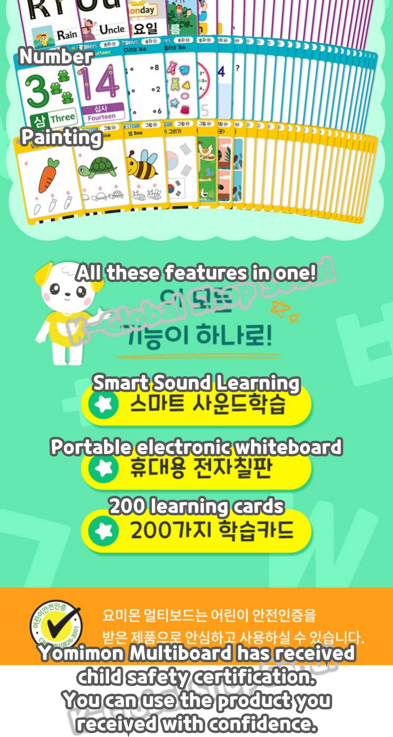 Yomimon All in One Kids Learning Device Electronic Multi Writing Board ...