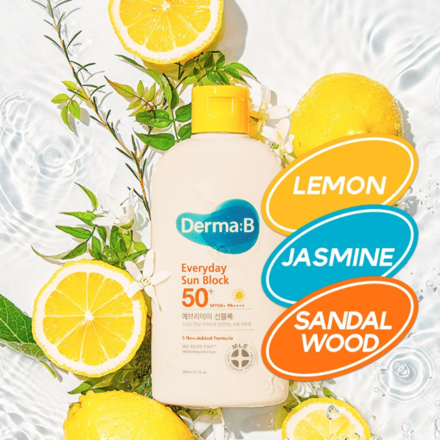 Derma:B Everyday Sunblock SPF50+ PA++++ 200ml | Shopee Malaysia