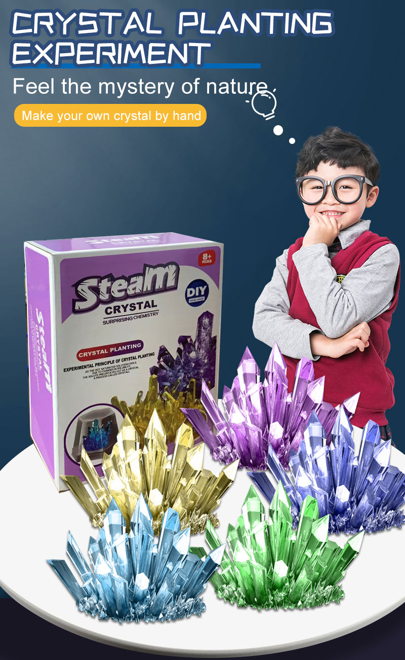 GU DIY Crystal Growing Kit Crystal Growth Experiment Set Tree Chemical ...