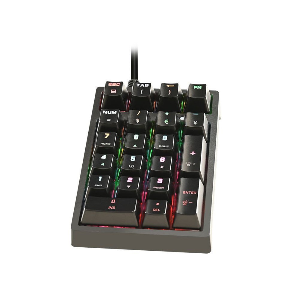 Mechanical USB Wired Numeric Keypad with LED Backlit and Calculator ...