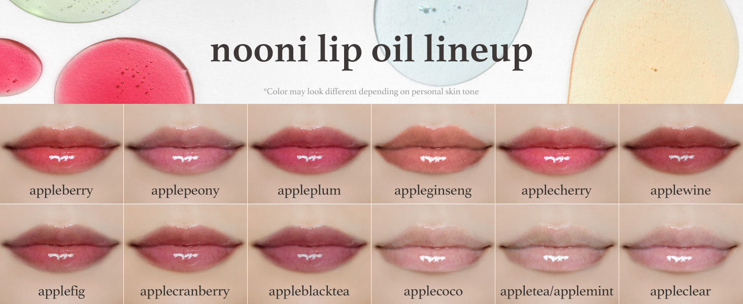[nooni Official] Apple Lip Oil: Lip oil for dry lips | Shopee Malaysia