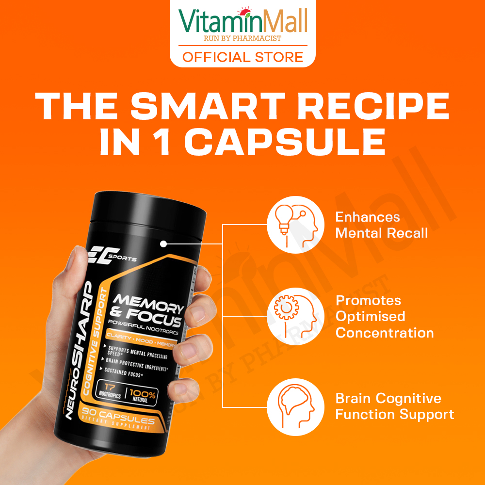 [Ready Stock] EC Sports Neuro Sharp Brain Booster Memory & Nootropics ...