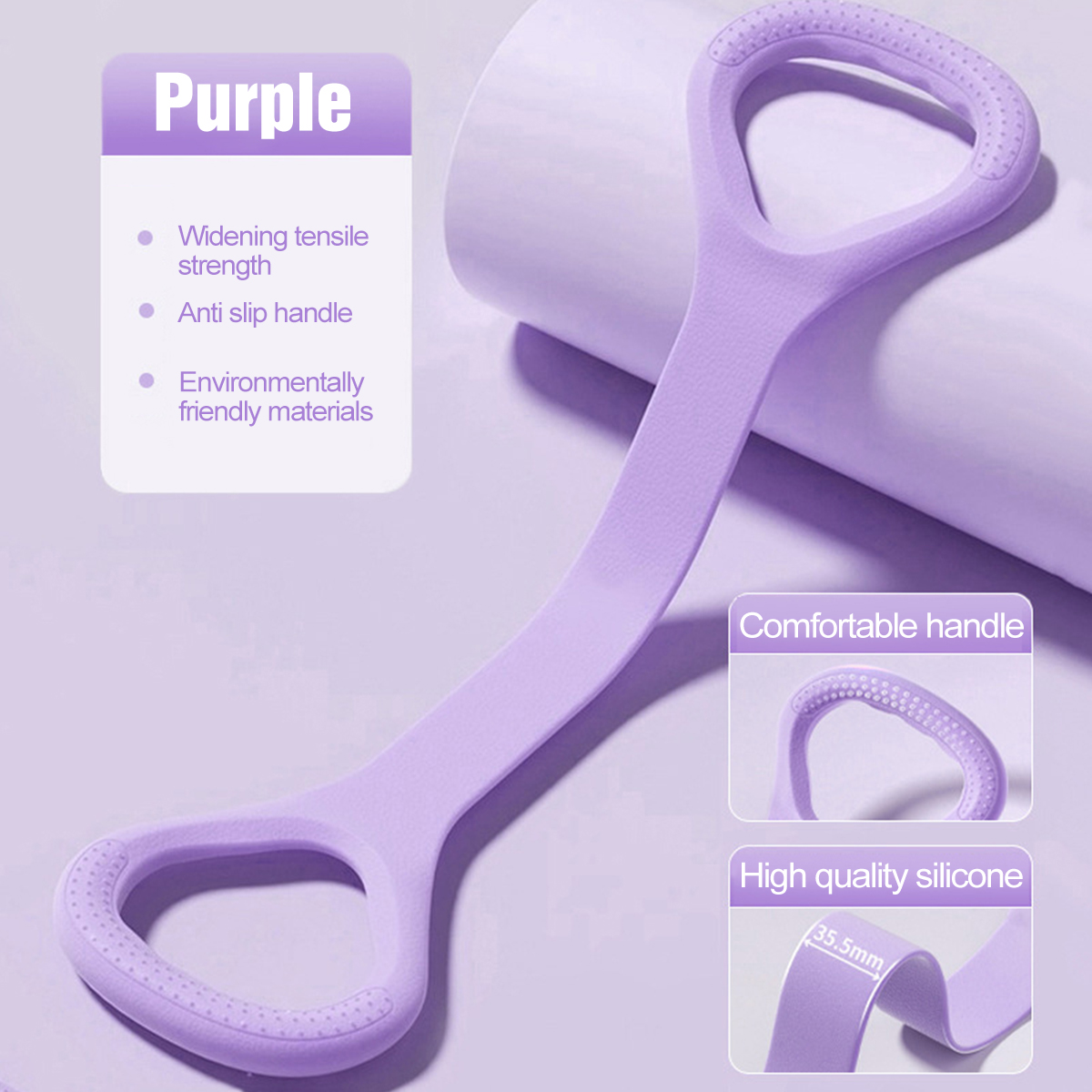 Fitness Equipmen Exercise Pull Rope 8 Type Yoga Pilates Training ...