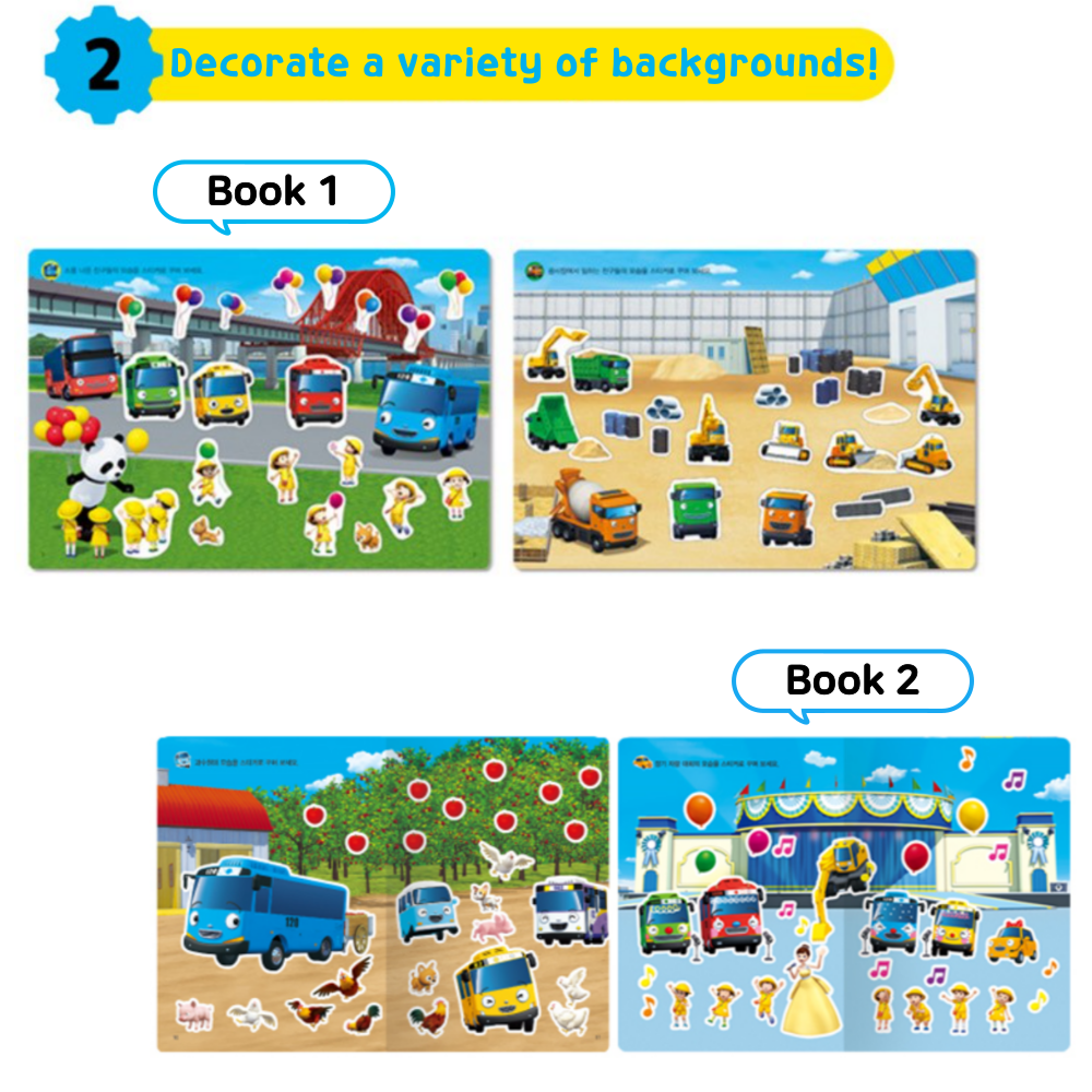 Tayo the Little Bus Sticker Book Tayo Sticker Diary Decoration Phone ...