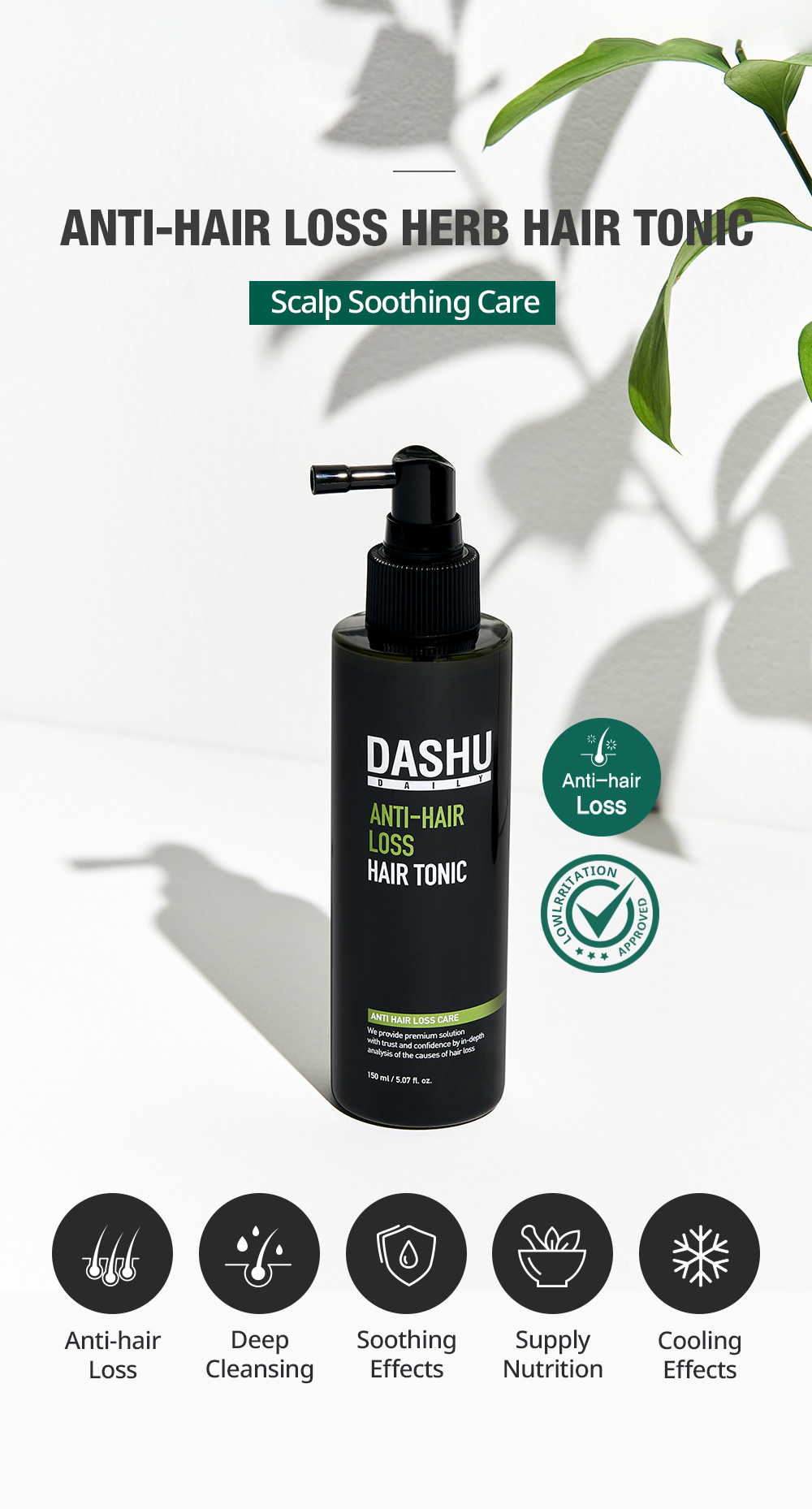 [DASHU] Daily Anti Hair Loss Herb Hair Tonic 150ml (Herbal Extract ...
