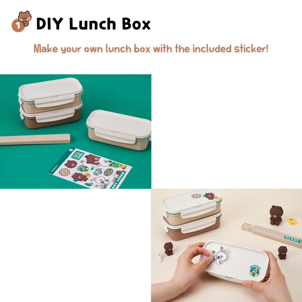 LocknLock Lunch Box Line Friends Lunch Box Lunch Bag Storage Container ...