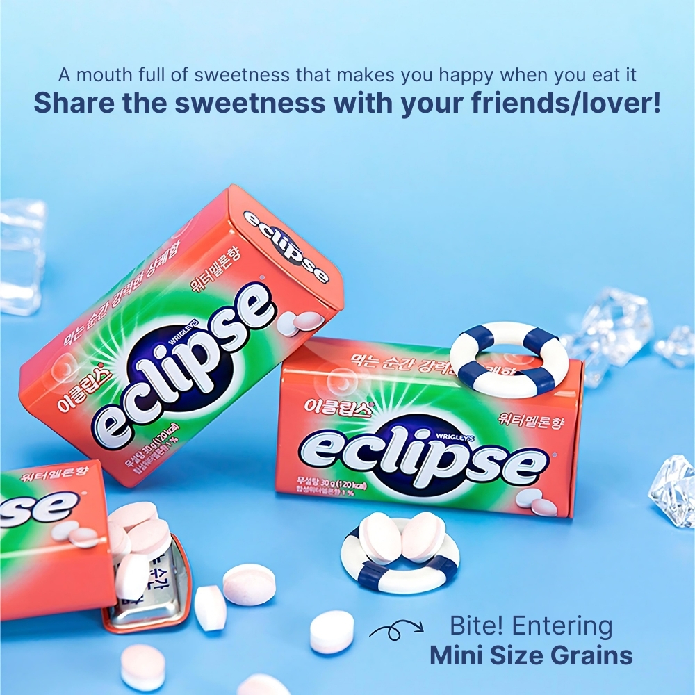 Eclipse Sugar Free Candy 6 Types/Pepper Mint/Spearmint/Peach ...