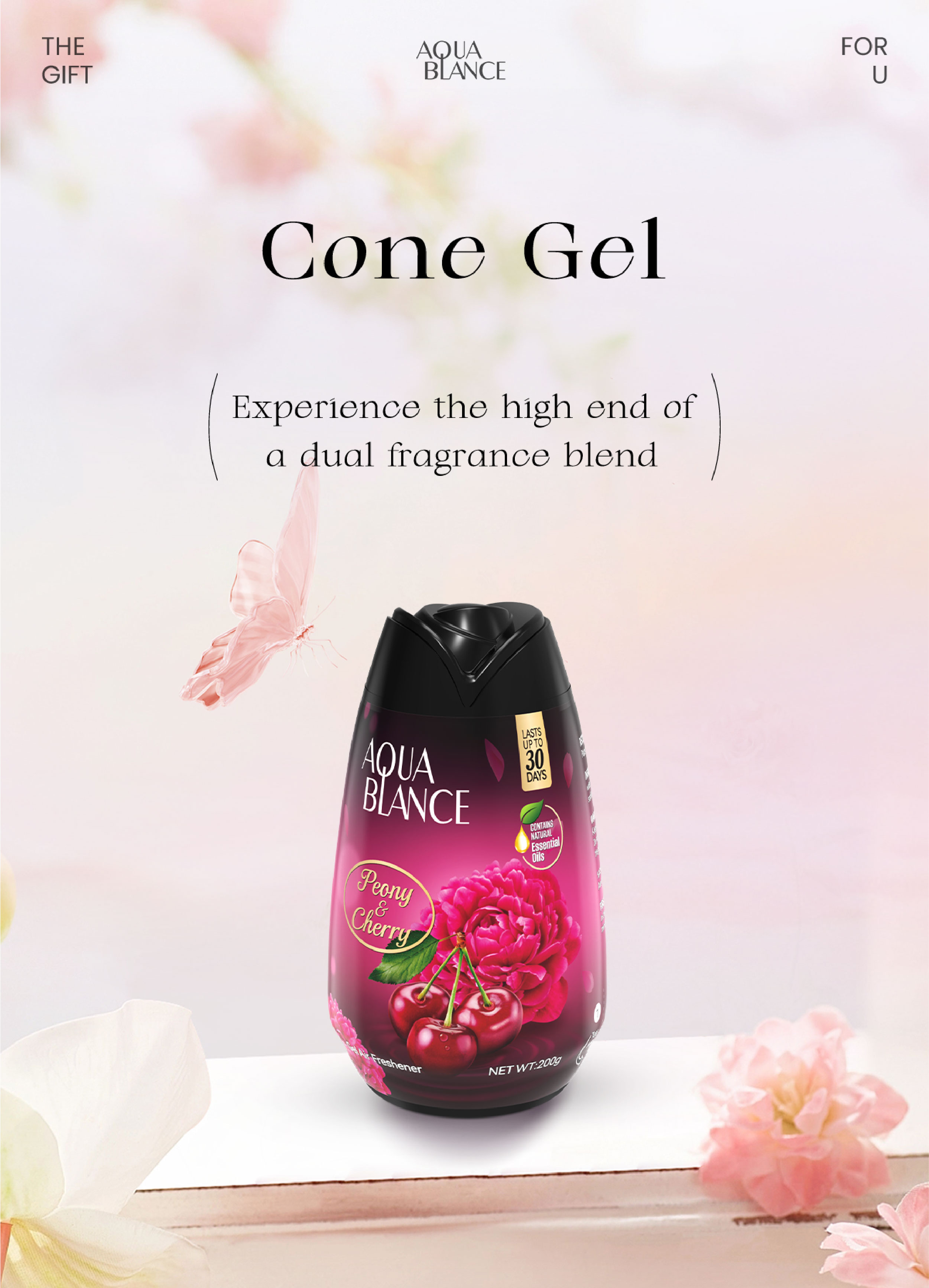 AQUABLANCE Scented Gel Air Fresheners | Natural Essential Oil Solid ...
