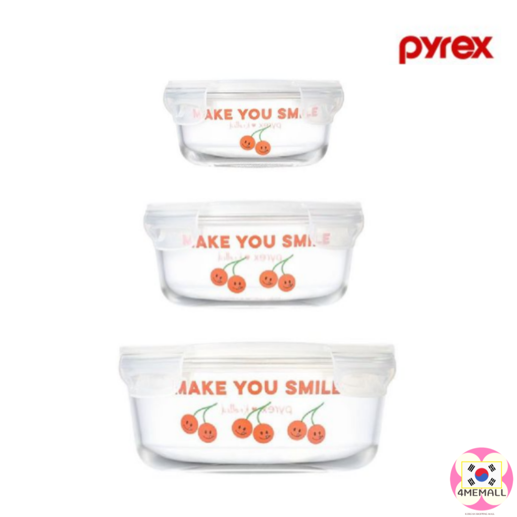 [ Pyrex × Knotted ] by Corelle Brands Glass 4-sided airtight container ...