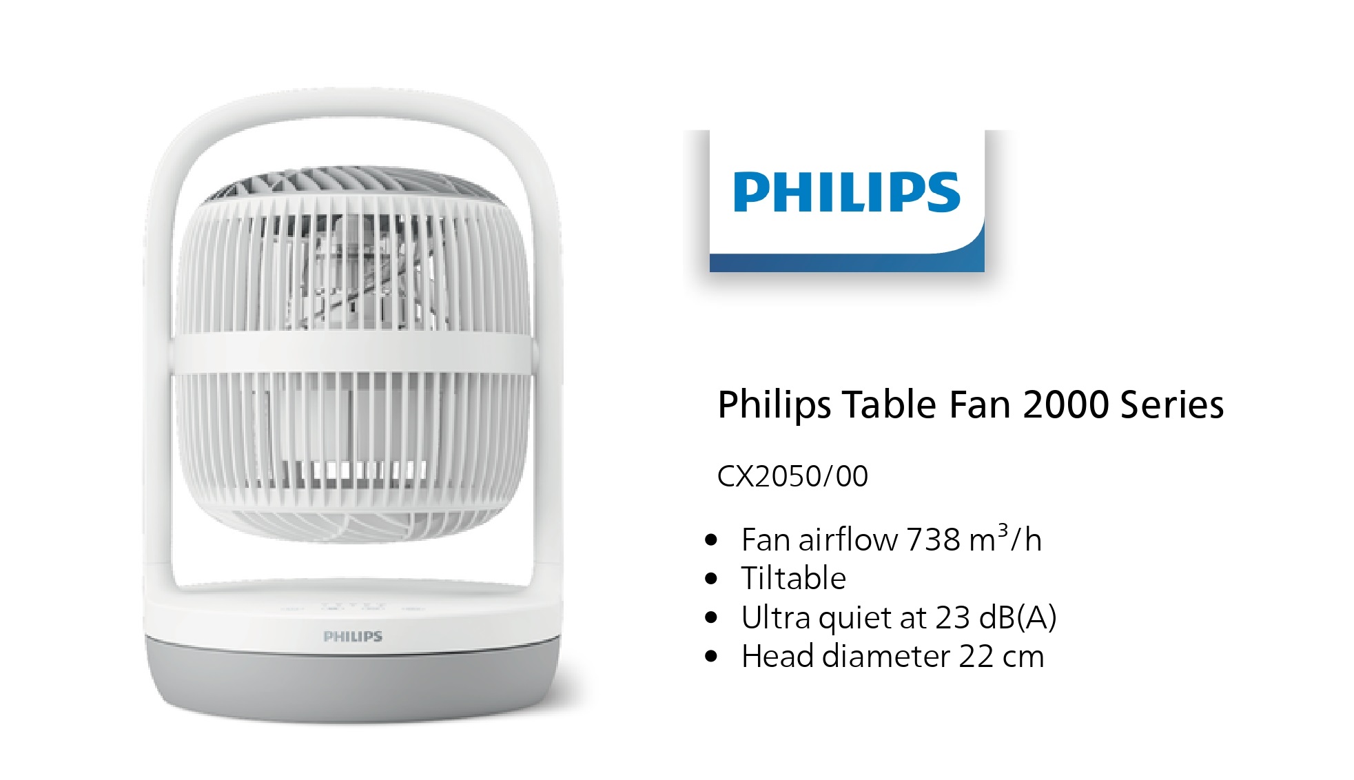 Philips Table Fan 2000 Series CX2050/00 -2 years official warranty ...