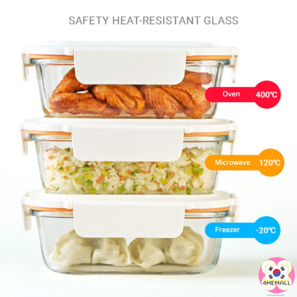 LocknLock THE CUBE Glass Airtight Container Food container Food storage ...