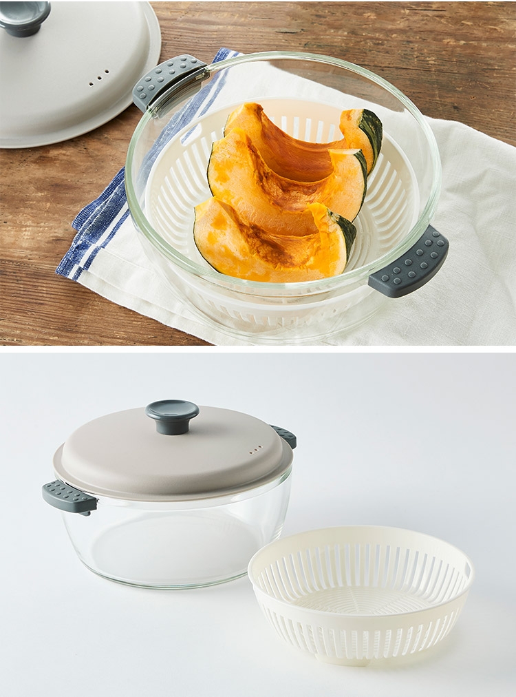 LocknLock Simple Cook Glass Casserole 1 L 1.5L 2L Heat-Resistant Glass ...