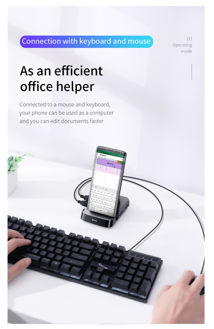 Baseus Mate Docking Type-C Mobile Phone Intelligent Hub Docking Station ...