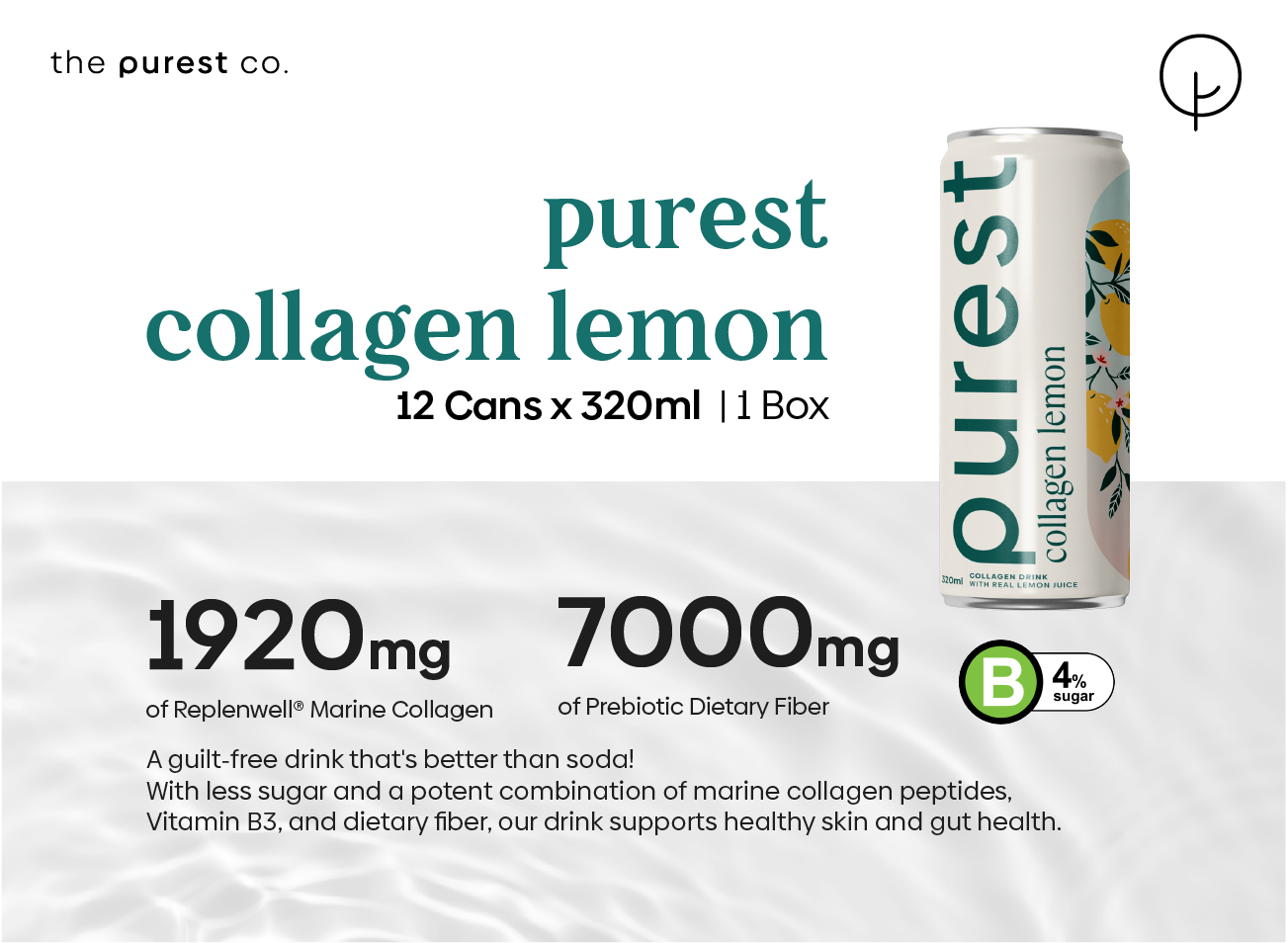 Purest Co Skin Glow & Hydration Purest Collagen Drink Can - Hydrate ...