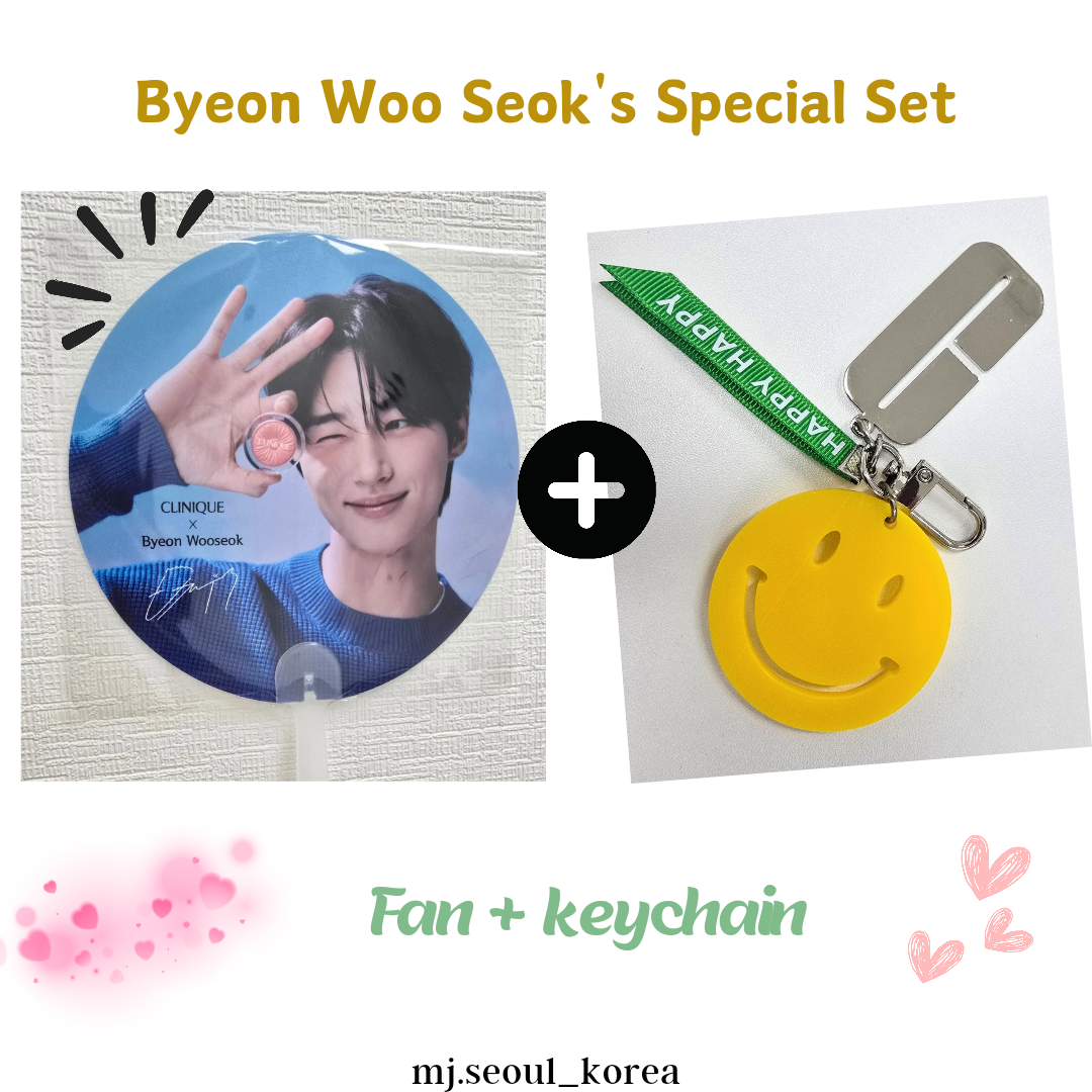 Special Set Smile Keychain & Byeon Woo Seok's Fan | Shopee Malaysia