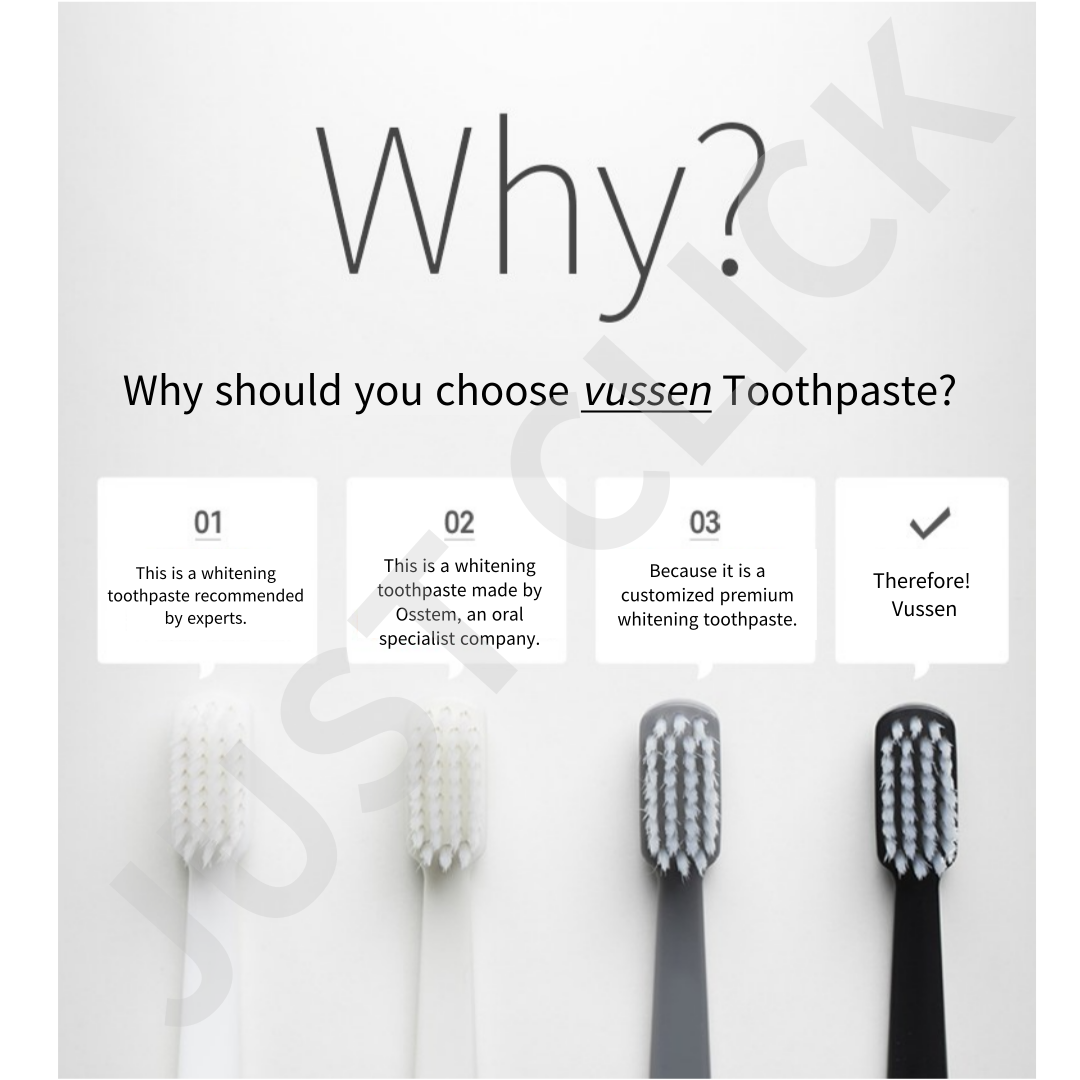 VUSSEN Whitening Toothpaste -Korean Authentic Premium Dental Hygiene for Strong Teeth | 7 Types ...
