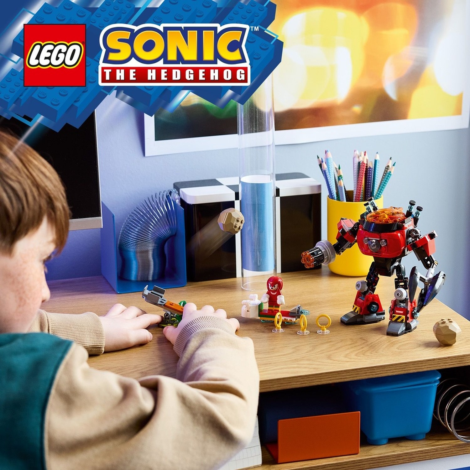 LEGO Sonic the Hedgehog 77005 Knuckles vs. Dr. Eggman Egg Crusher Mech ...