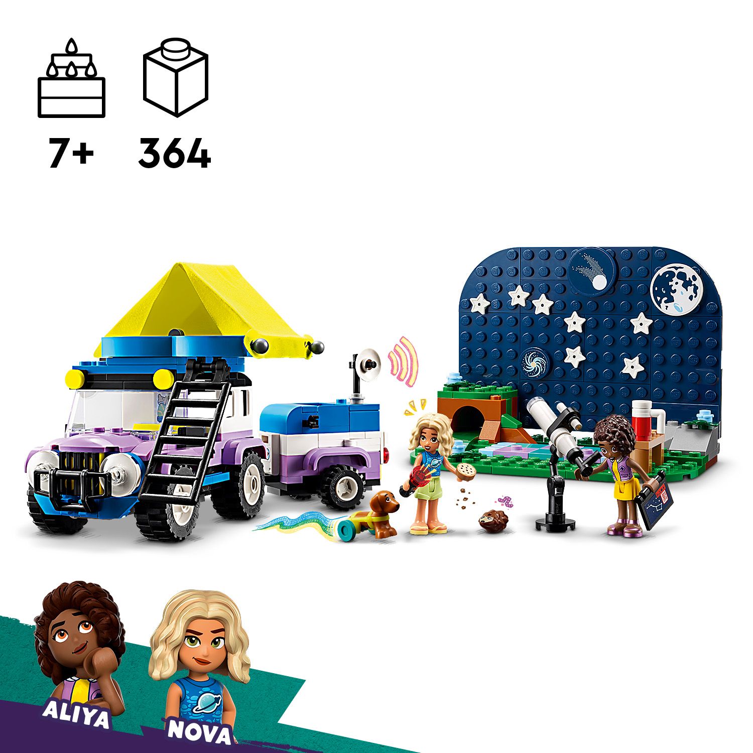 LEGO Friends 42603 Stargazing Camping Vehicle Building Set Toys (364 ...