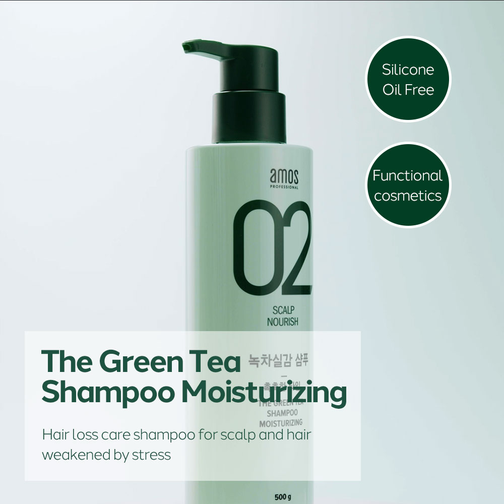 [AMOS PROFESSIONAL] THE GREEN TEA SHAMPOO MOISTURIZING 500g | Shopee ...