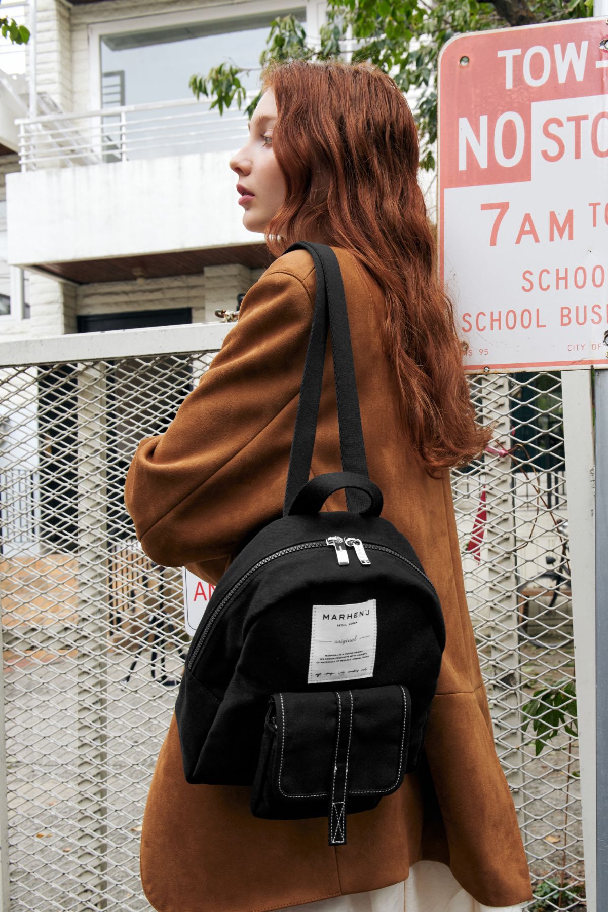 MARHEN.J Mark Backpack - Black / Ivory | Shopee Malaysia