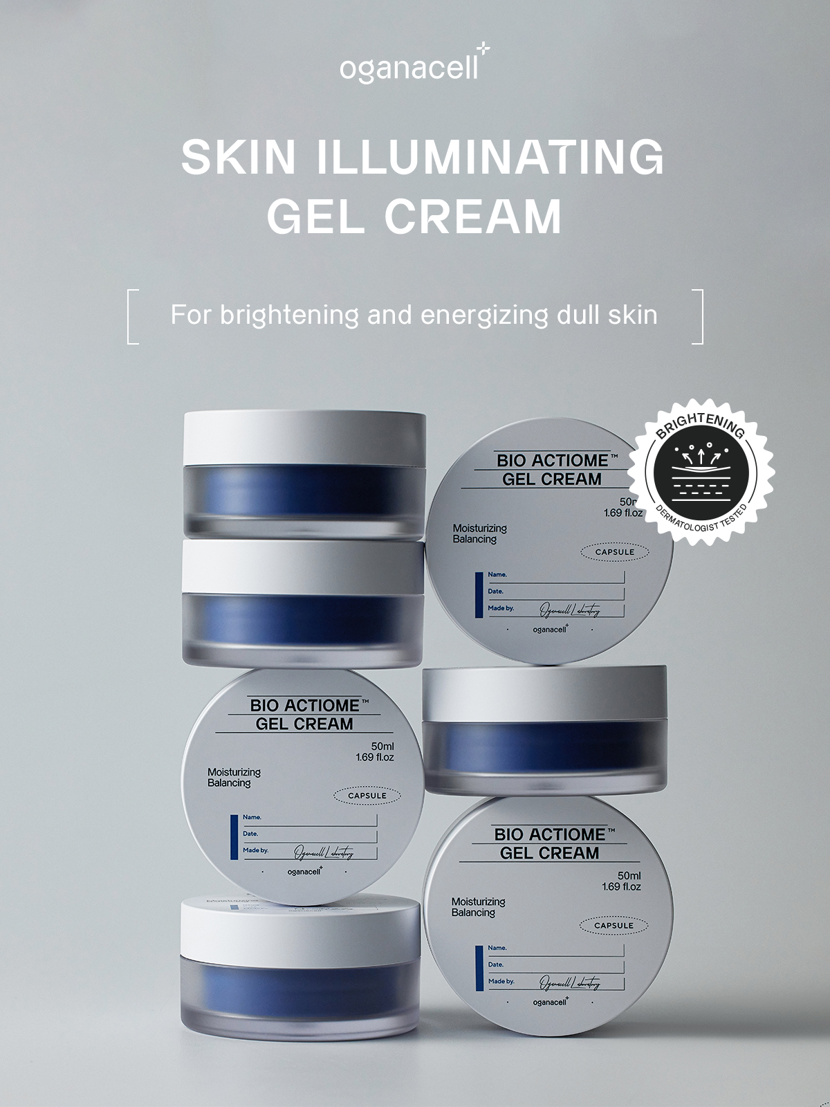 OGANACELL Bio Actiome Gel Cream Whitening And Brightening Moisturizer ...