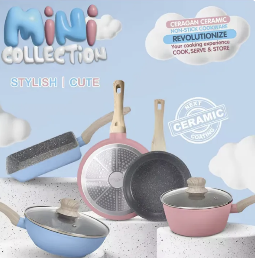 La Gourmet Shogun Mini Ceragan 3 Pieces Set (20cm Frypan + 16cm ...