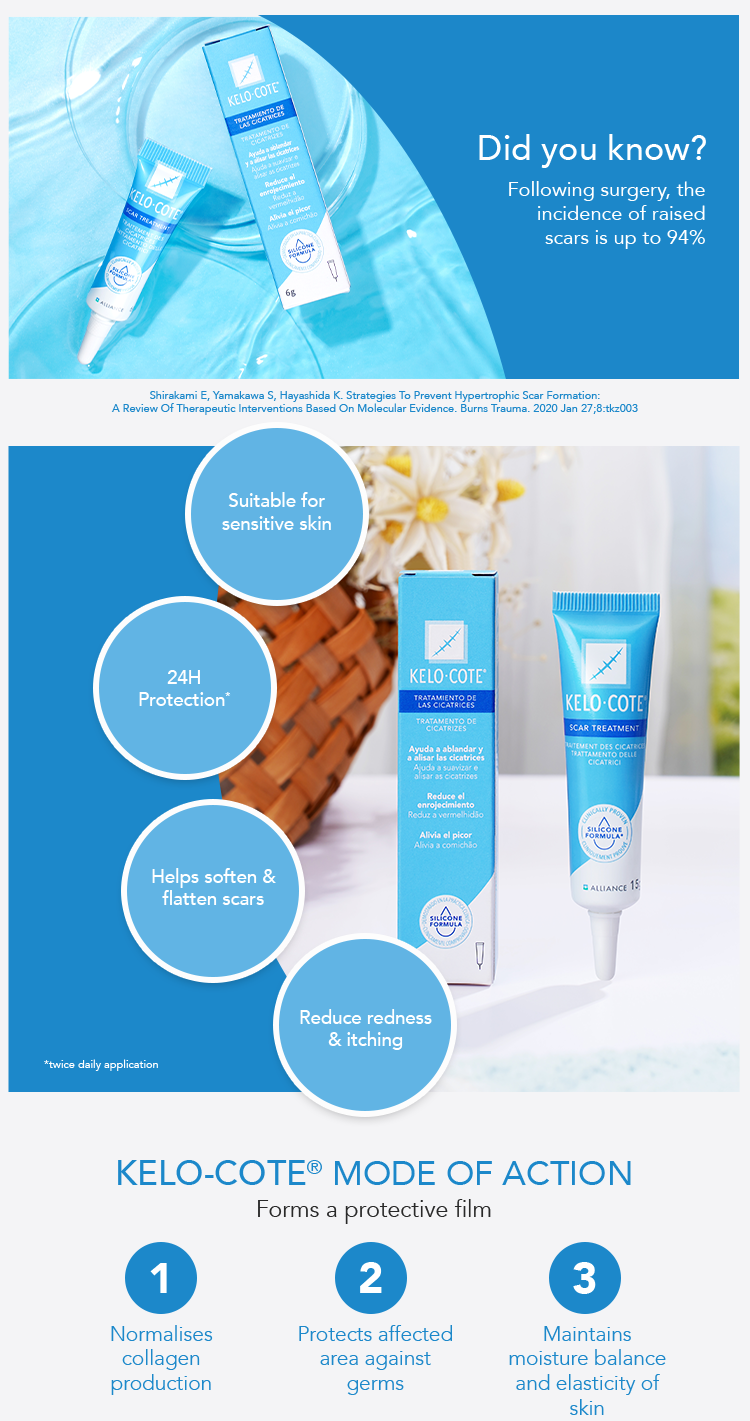 KELO-COTE Advanced Formula Silicone Scar Gel 15g | Scar Treatment for ...