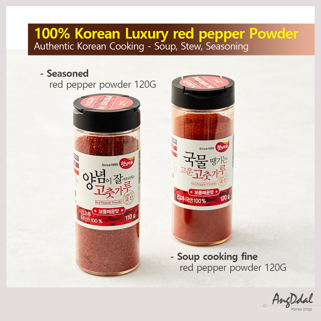 100% Korean luxury red pepper powder for soup, stew, and seasoned red ...