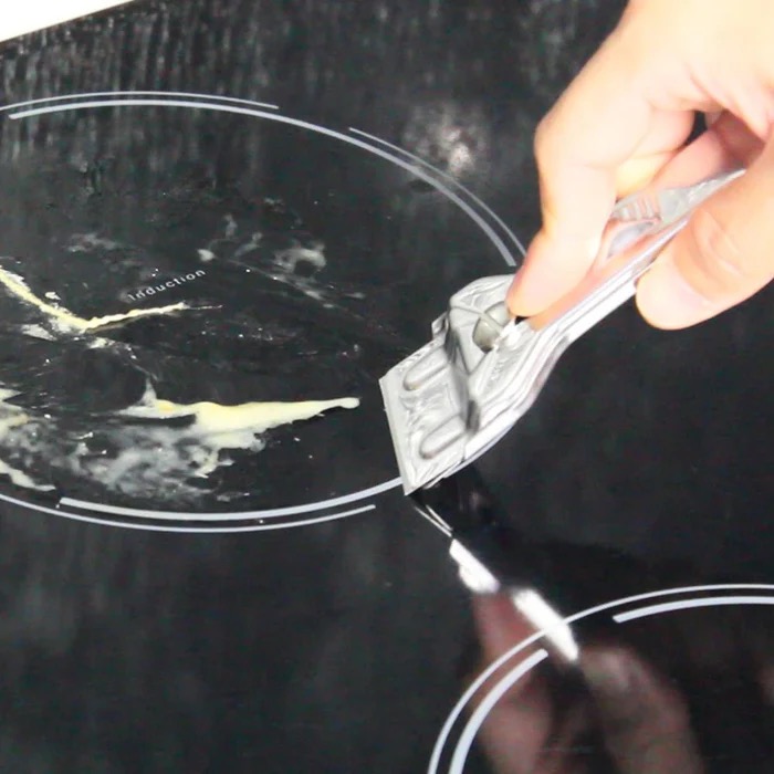 White Magic Cooktop Scraper Removes Bake-On Spills Fast Cooktop ...