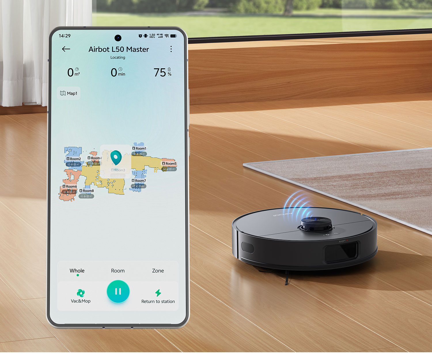 Airbot L50 Master | Robotic Vacuum Cleaner Mijia APP Mop Arm Extension ...